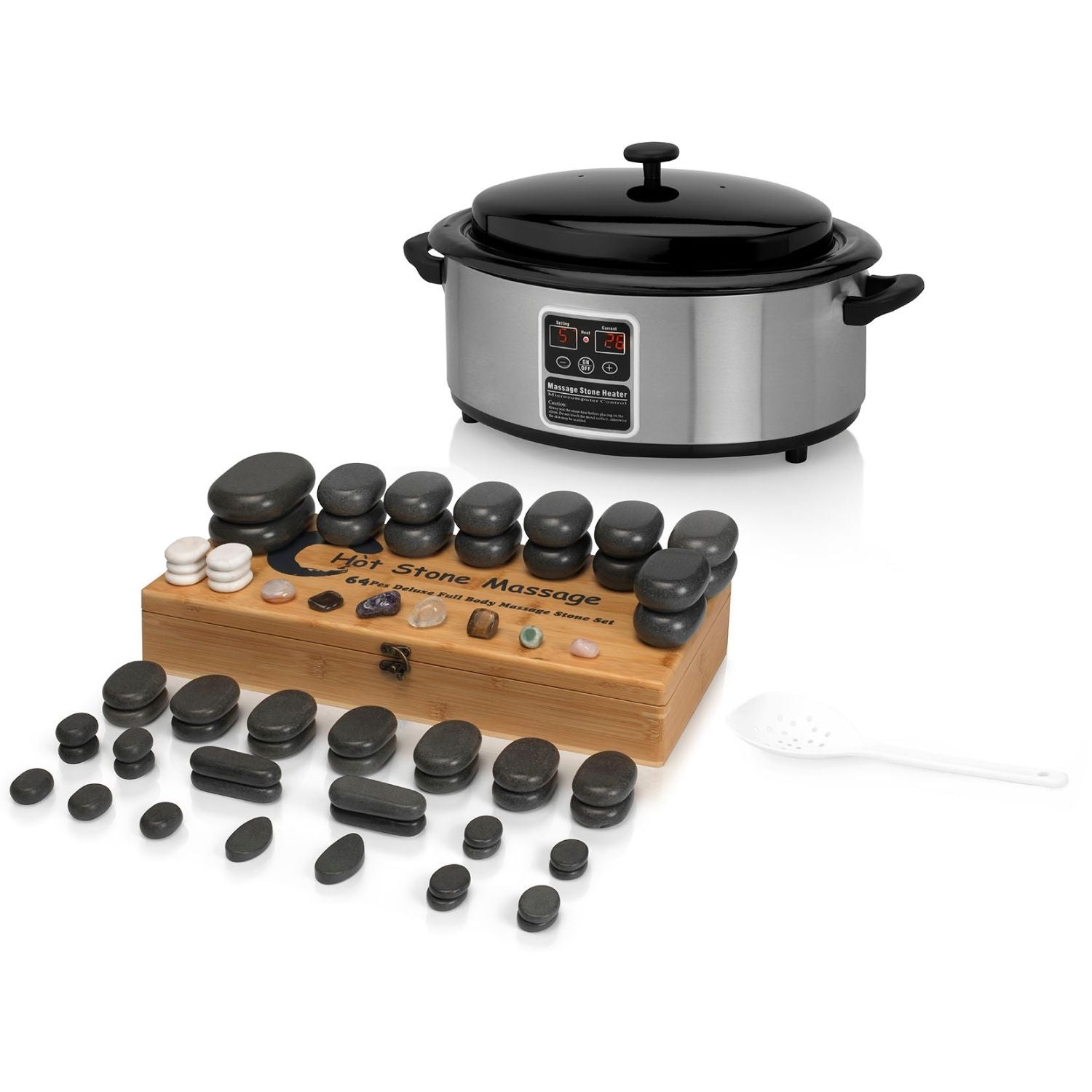Hotstone set 6l heater & 64 stenen